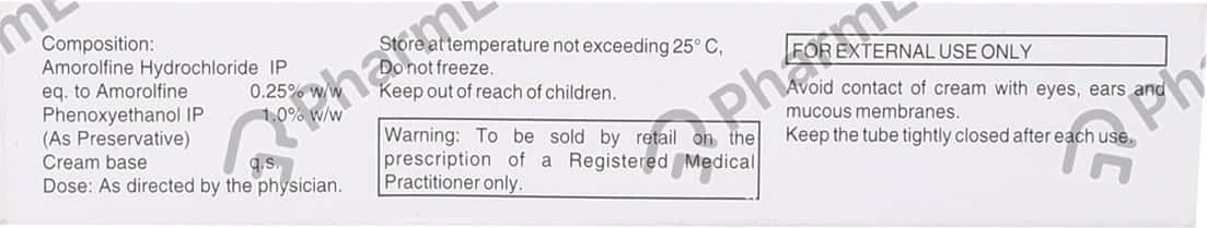 Amortas 0.25 % Cream (15): Uses, Side Effects, Price & Dosage | PharmEasy