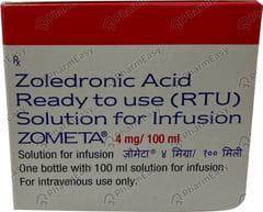 Zometa 4 MG Solution For Infusion (100): Uses, Side Effects, Price ...