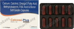 Buy Calcose Plus Strip Of 10 Capsules Online at Flat 15% OFF | PharmEasy