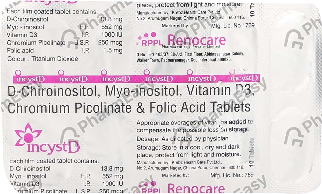 Buy Incyst D Strip Of 10 Tablets Online at Flat 15% OFF | PharmEasy
