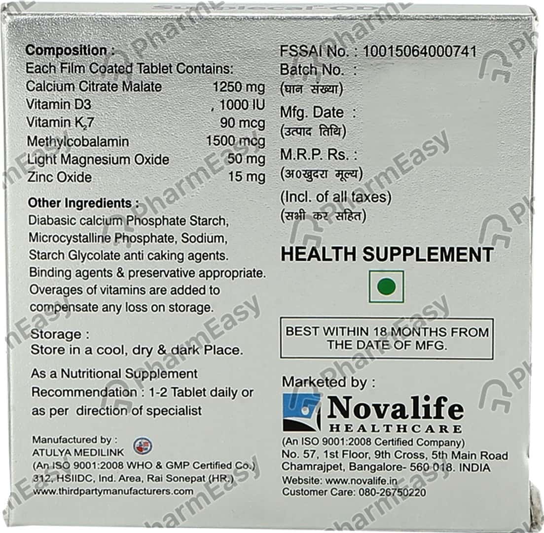 Buy Supplecal Od Tablet (15) Online at Flat 15% OFF | PharmEasy