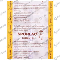 Sporlac Tablet: Uses, Side-effects, Price, Dosage & More Info - PharmEasy