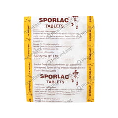 Sporlac Strip Of 20 Tablets - Uses, Side Effects, Dosage, Composition ...