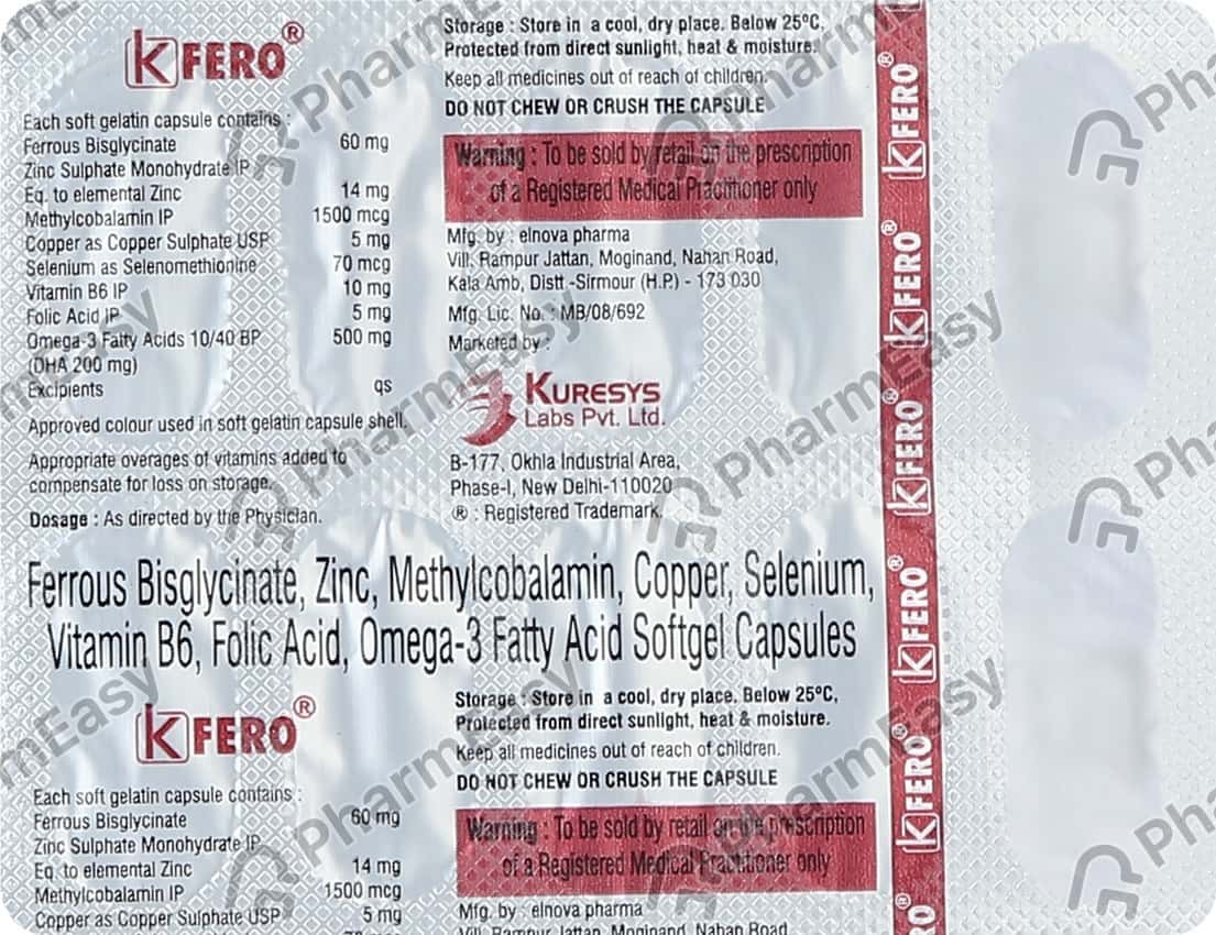 Kfero Capsule (10): Uses, Side Effects, Price & Dosage | PharmEasy