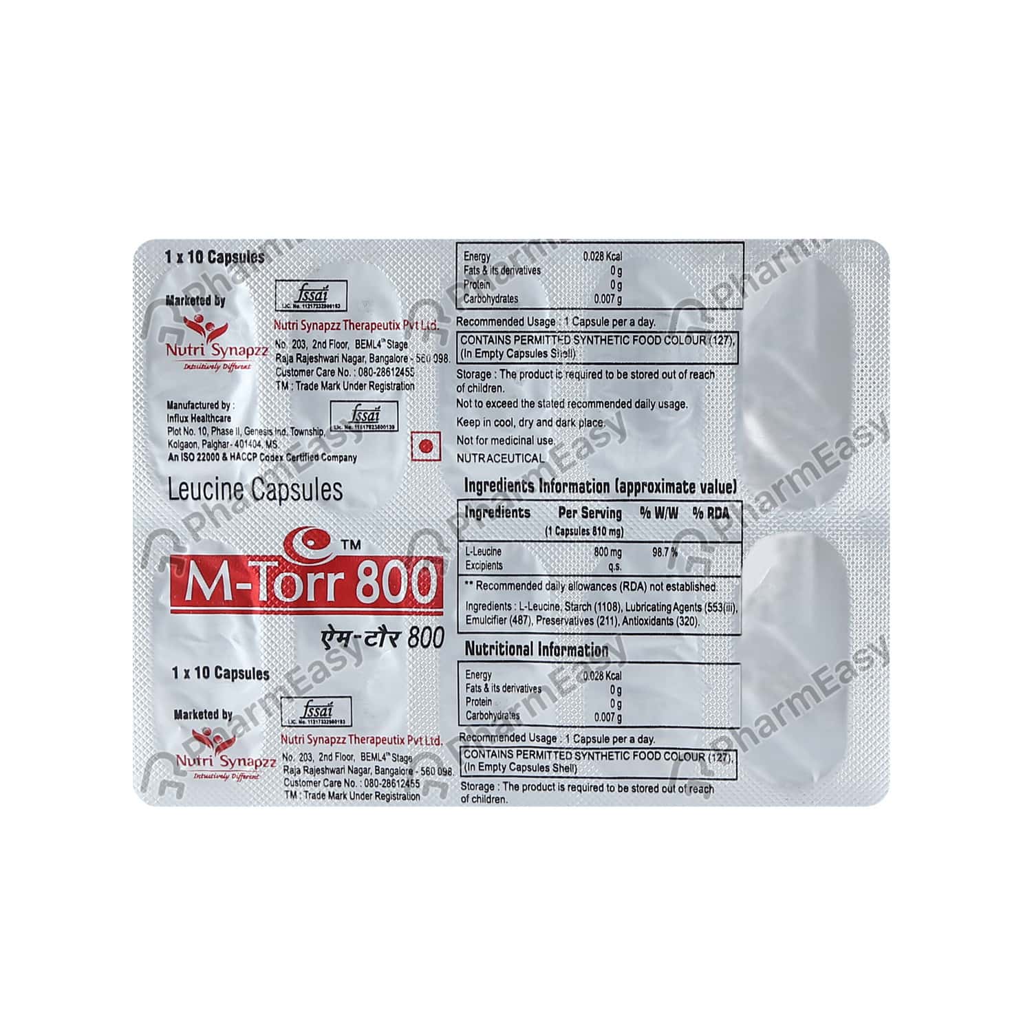 Buy M Torr Capsule (10) Online at Flat 18% OFF* | PharmEasy