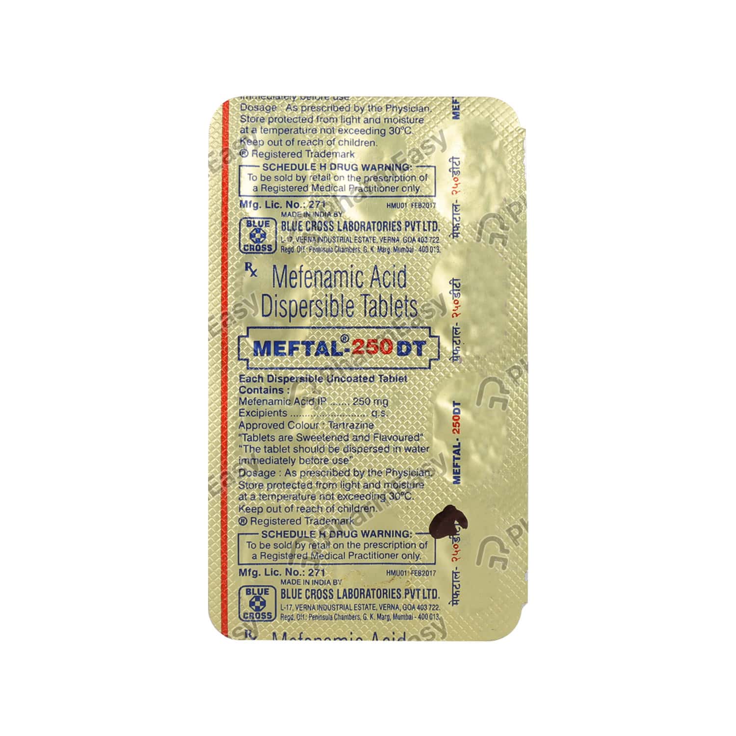 Meftal 250 MG Tablet (10) - Uses, Side Effects, Dosage, Composition ...