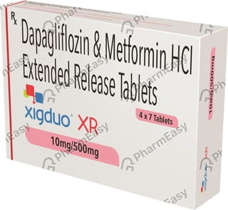 Xigduo Xr 10mg/500mg Strip Of 7 Tablets: Uses, Side Effects, Price ...