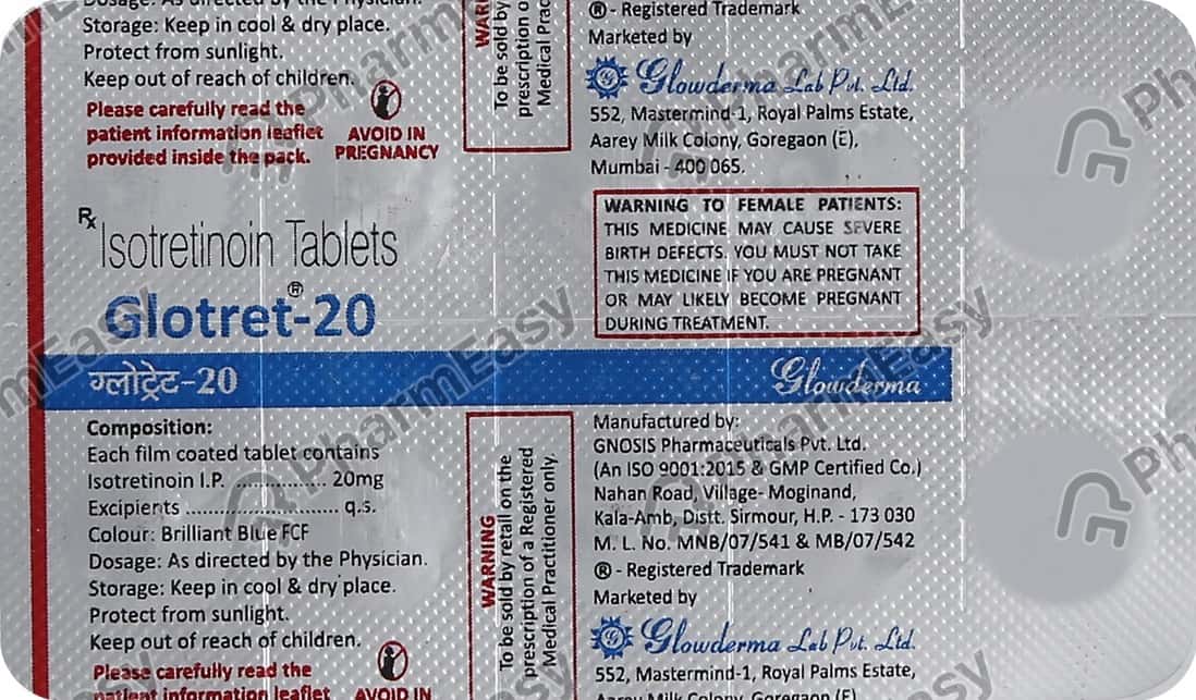 Glotret 20 MG Tablet (10): Uses, Side Effects, Price & Dosage | PharmEasy