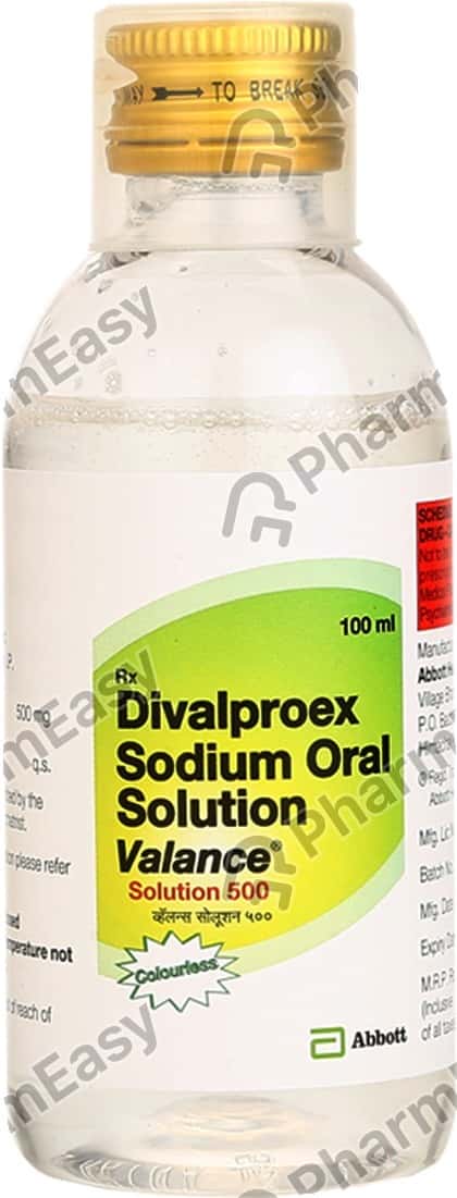 Buy Valance 500 MG/5ML Oral Solution (100) Online at Flat 15% OFF ...