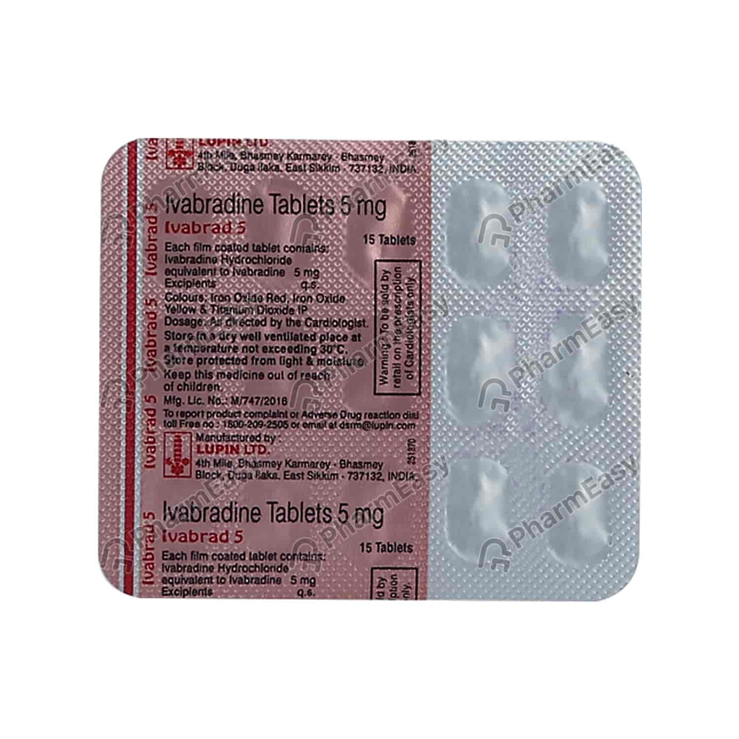 Buy Ivabrad 5mg Strip Of 15 Tablets Online at flat 15% off | PharmEasy