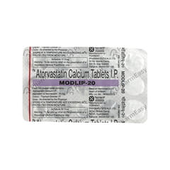 Modlip 20 MG Tablet (15) - Uses, Side Effects, Dosage, Composition ...