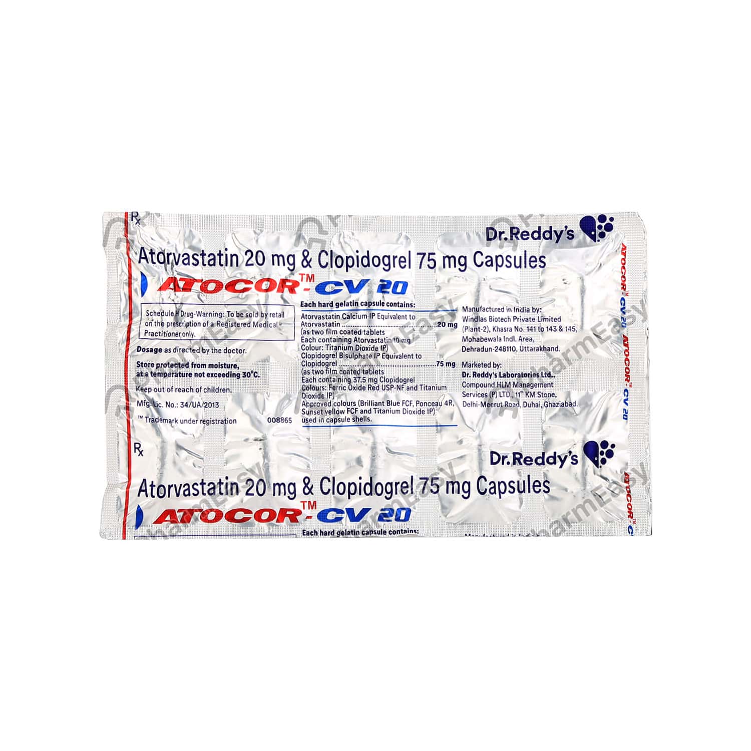 Buy Atocor Cv 20mg Strip Of 10 Capsules Online at Flat 18% OFF* | PharmEasy