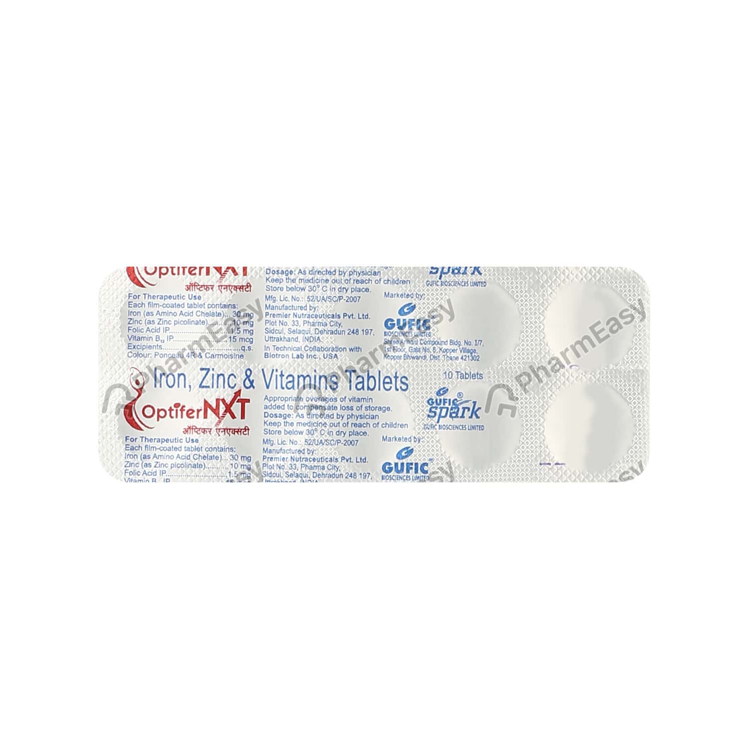 Optifer Nxt Tab 10'S - Uses, Side Effects, Dosage, Composition & Price ...