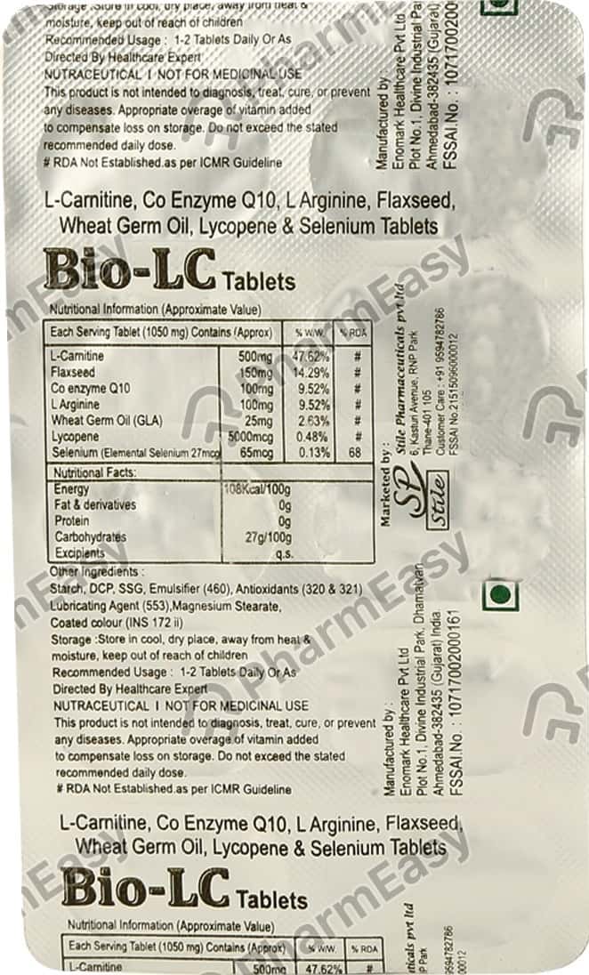 Buy Bio Lc Tablet (10) Online at Flat 15% OFF | PharmEasy