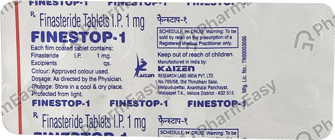 Finestop 1 MG Tablet (10): Uses, Side Effects, Price & Dosage | PharmEasy