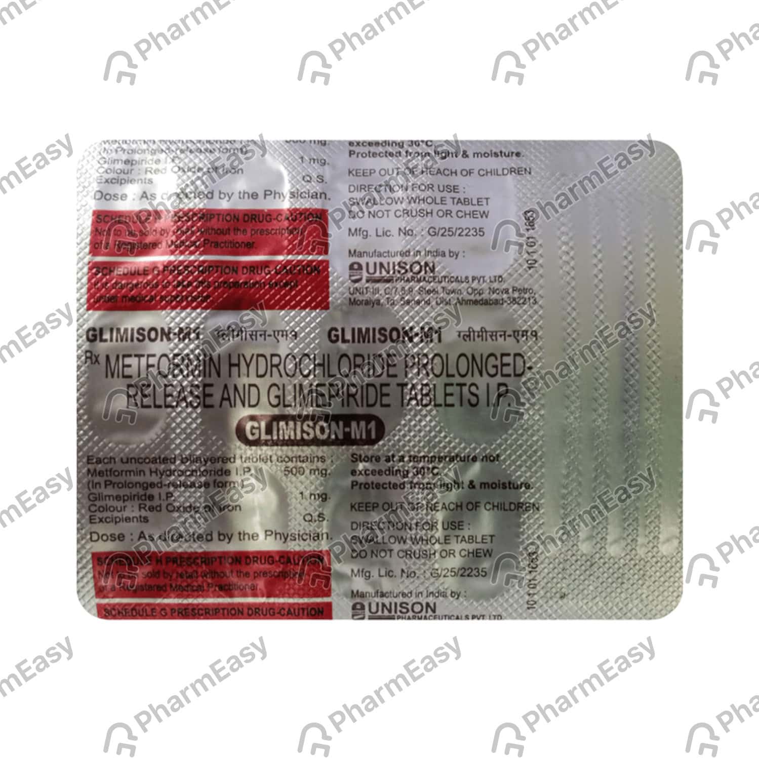 Glimison M 1/500 Mg Tablet 10: Uses, Side Effects, Price & Dosage ...