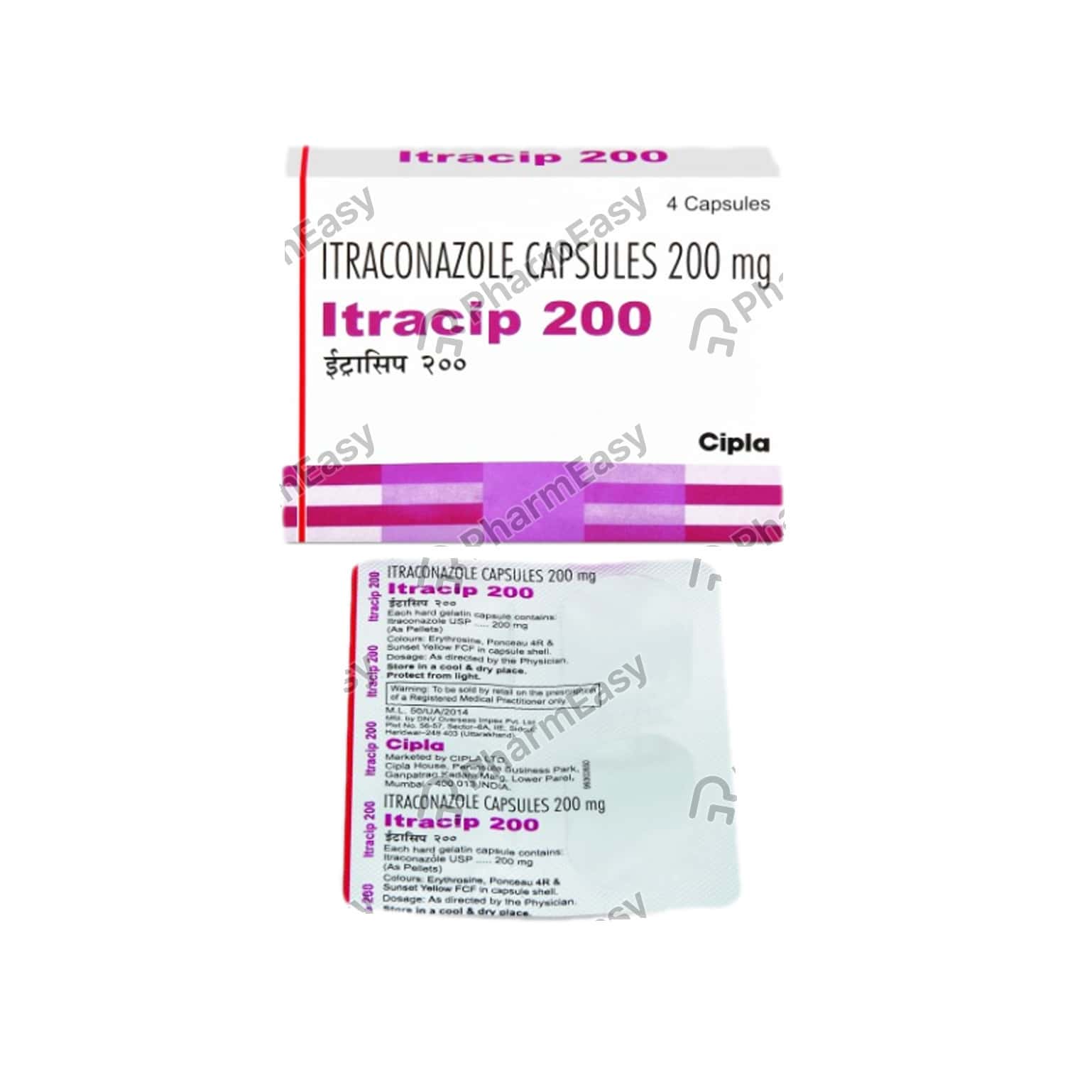 Itracip 200 MG Capsule (4) - Uses, Side Effects, Dosage, Composition & Price | PharmEasy