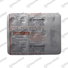Losar 25 MG Tablet (10): Uses, Side Effects, Price & Dosage | PharmEasy