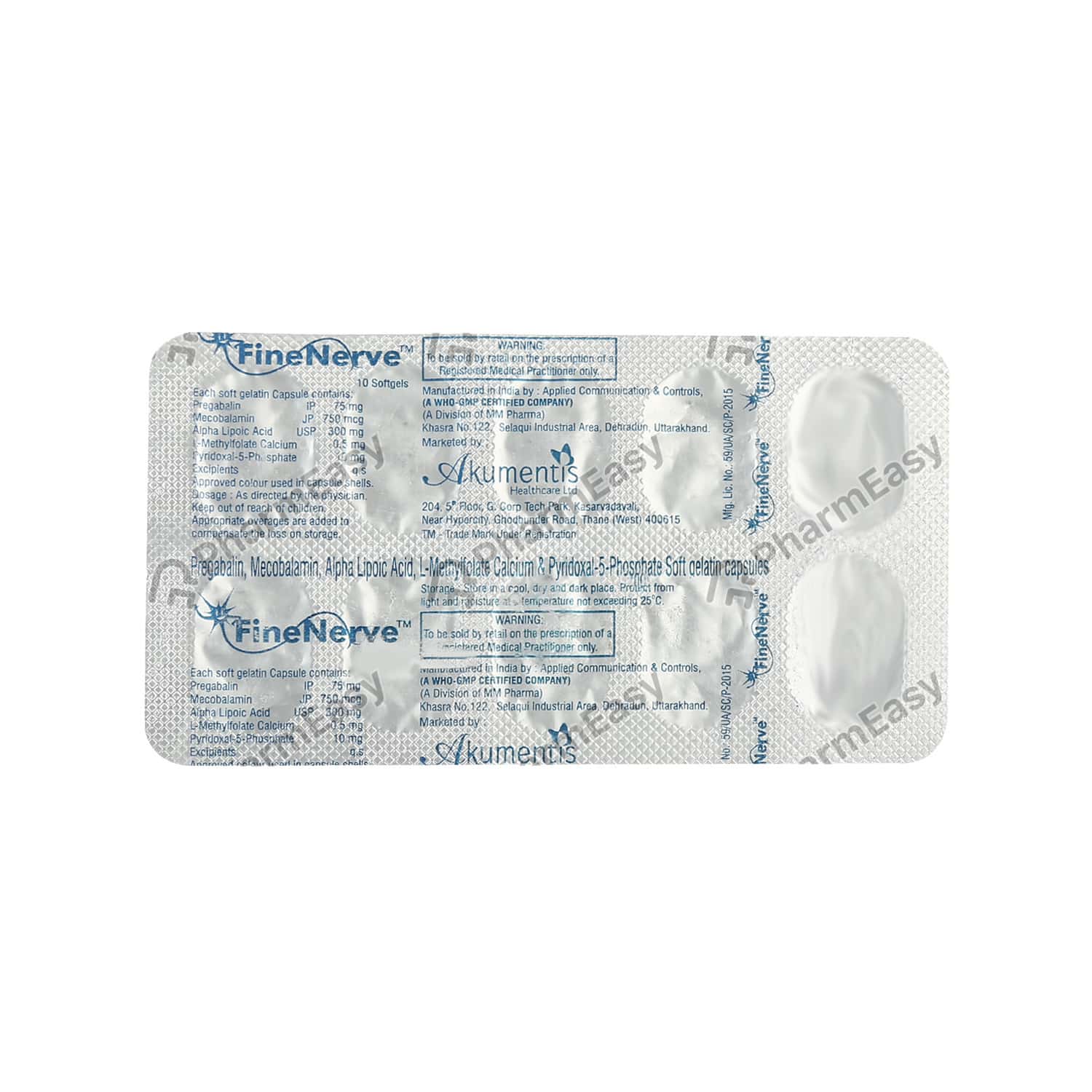 Buy Fine Nerve 75 Mg/750 Mcg Capsule 10 Online at Flat 18% OFF* | PharmEasy