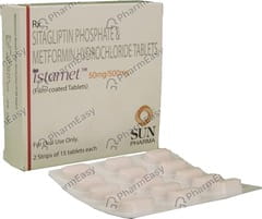 Istamet 50/500 Mg Strip Of 30 Tablets: Uses, Side Effects, Price ...