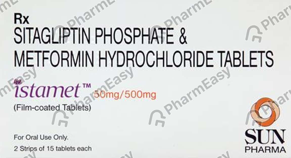 Istamet 50/500 Mg Strip Of 30 Tablets: Uses, Side Effects, Price ...