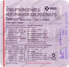 Istamet 50/500 Mg Strip Of 30 Tablets: Uses, Side Effects, Price ...