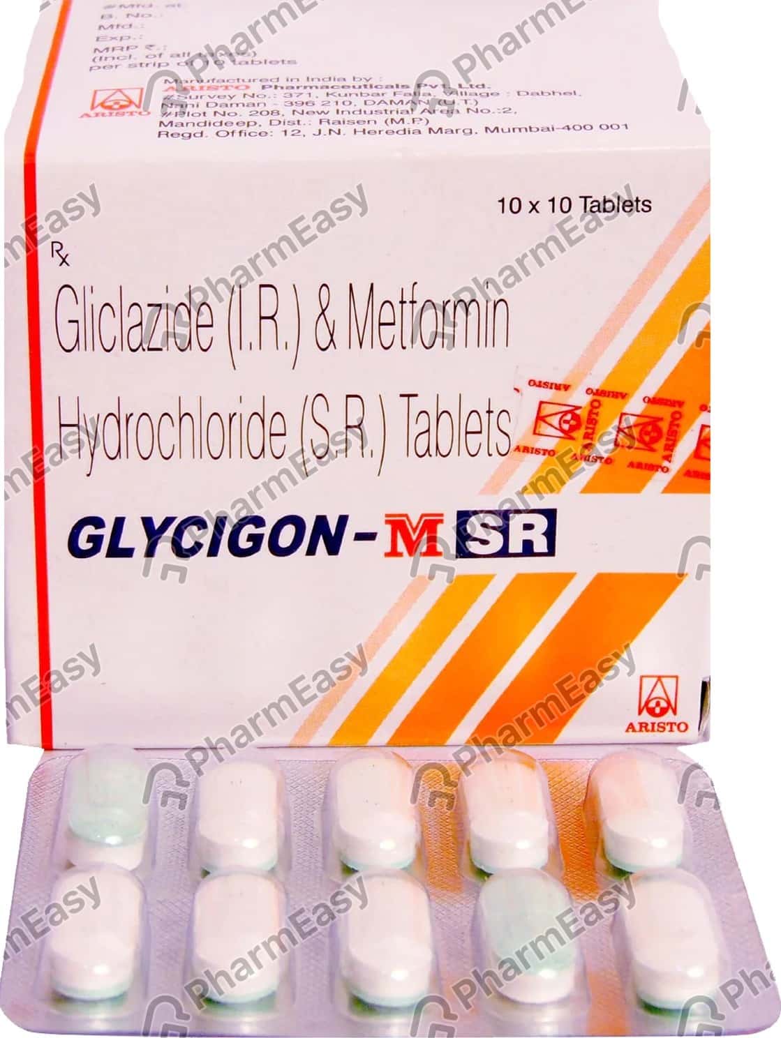 Glycigon M Sr Strip Of 10 Tablets: Uses, Side Effects, Price & Dosage ...