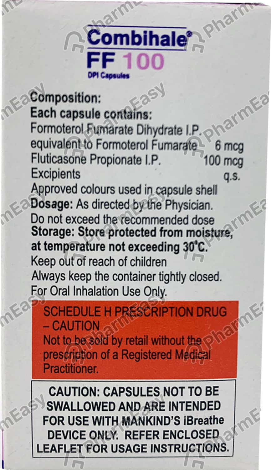 Buy Combihale Ff 6/100 Mcg Redicaps 30 Online at Flat 15% OFF | PharmEasy