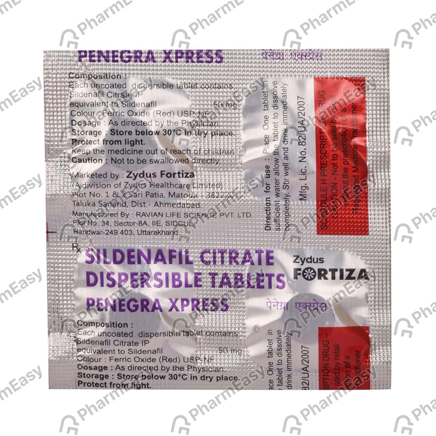 Penegra Xpress 100 MG Tablet (4): Uses, Side Effects, Price & Dosage ...