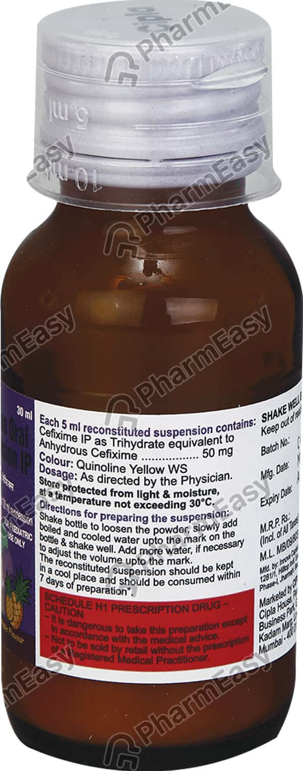 Cefix 50 MG/5ML Dry Syrup (30): Uses, Side Effects, Price & Dosage ...