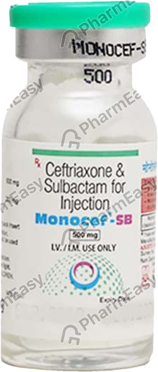 Monocef Sb 500mg Dry Vial Of 1 Powder For Injection: Uses, Side Effects ...