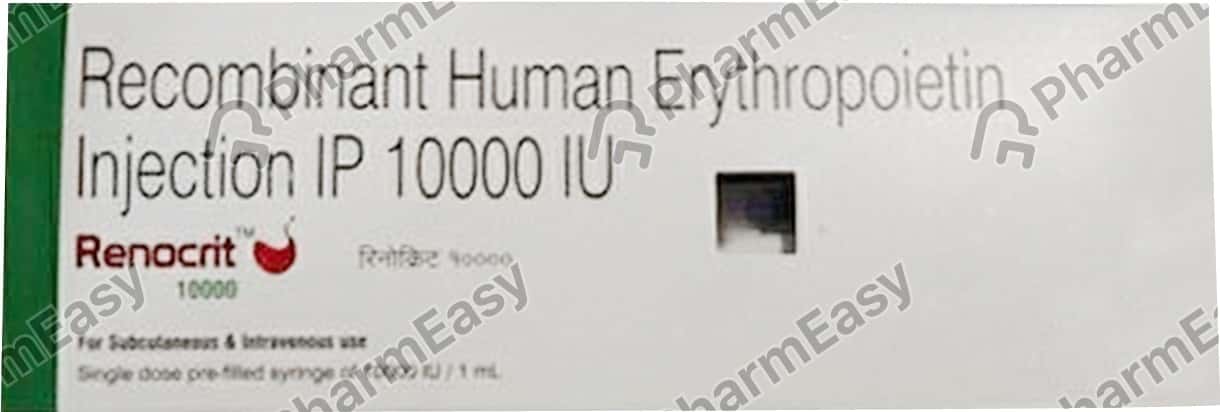 रिनोक्रिट 10000 आईयू इंजेक्शन (Renocrit 10000 IU in Hindi) : उपयोग ...
