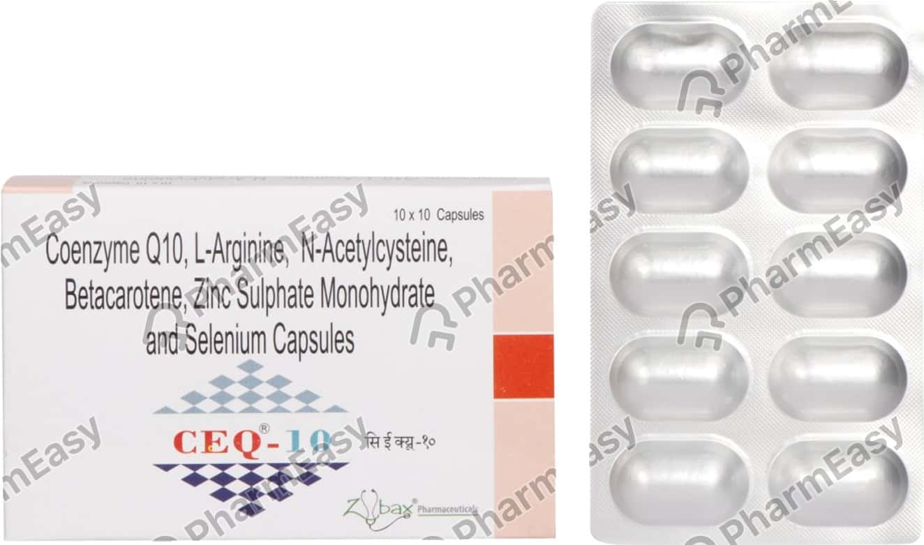 Buy Ceq 10 Strip Of 10 Capsules Online & Save Up to 24% at PharmEasy