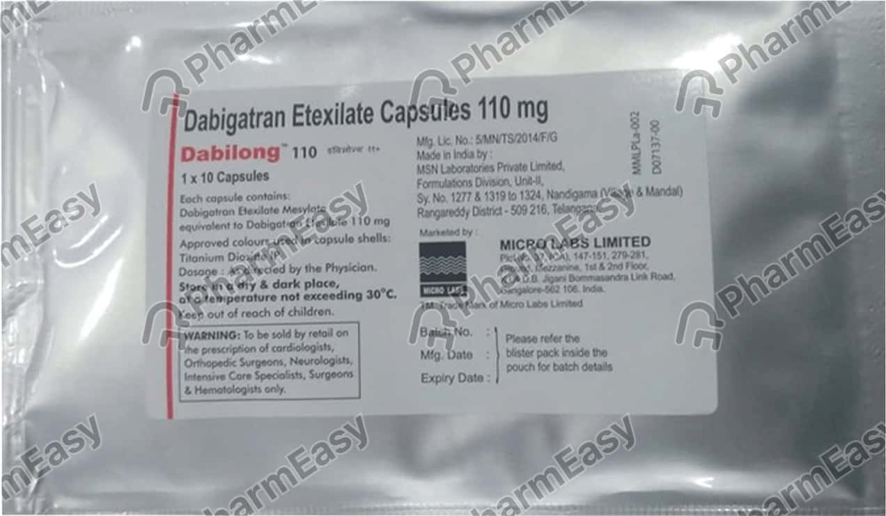 Dabilong 110 MG Capsule (10): Uses, Side Effects, Price & Dosage ...