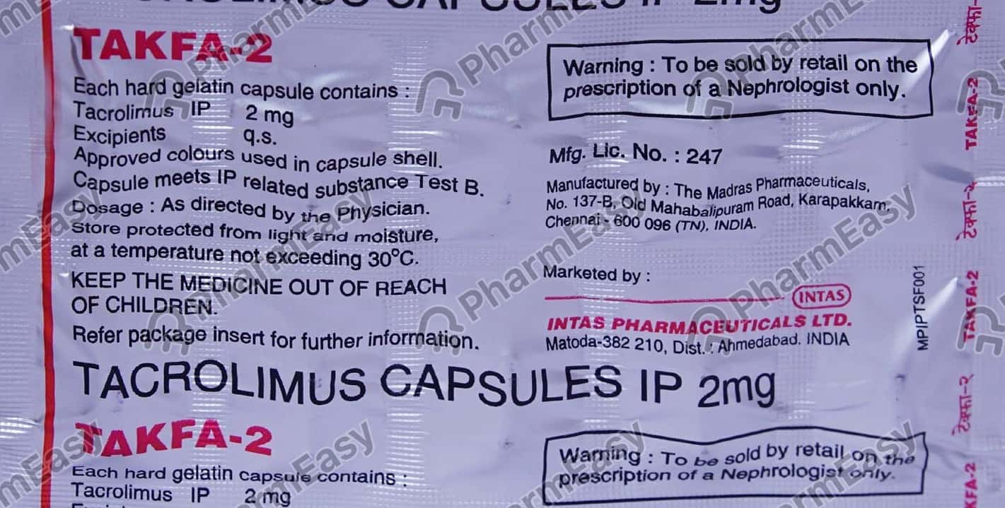 Takfa 2 MG Capsule (10): Uses, Side Effects, Price, Dosage ...