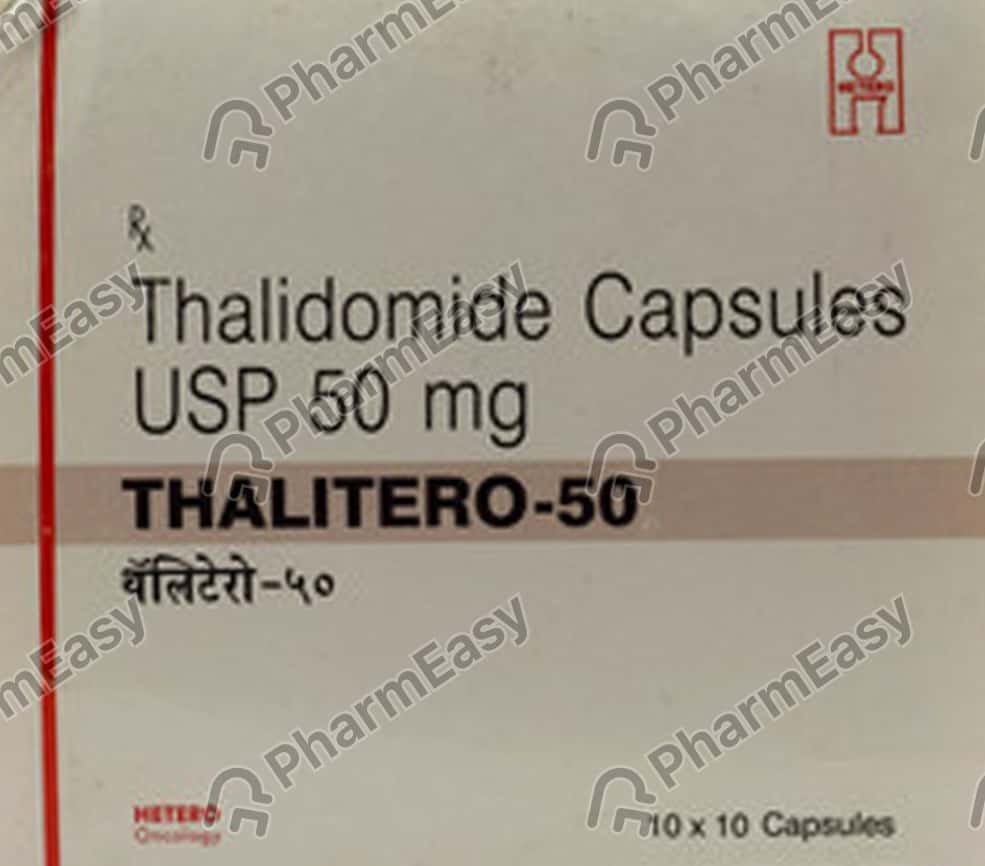 Thalitero 50 MG Capsule (10): Uses, Side Effects, Price, Dosage ...