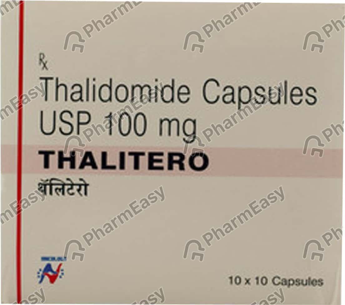 Thalitero 100 MG Capsule (10): Uses, Side Effects, Price & Dosage ...