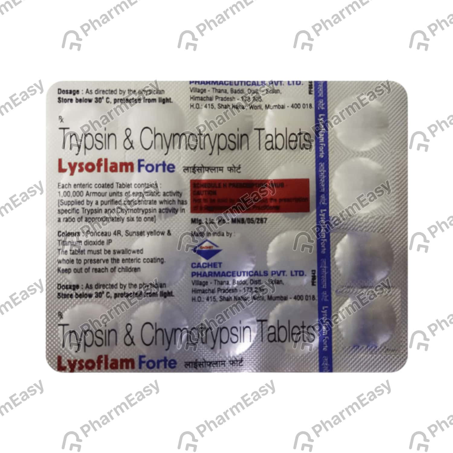 Lysoflam Forte 100000 AU Tablet (15): Uses, Side Effects, Price ...