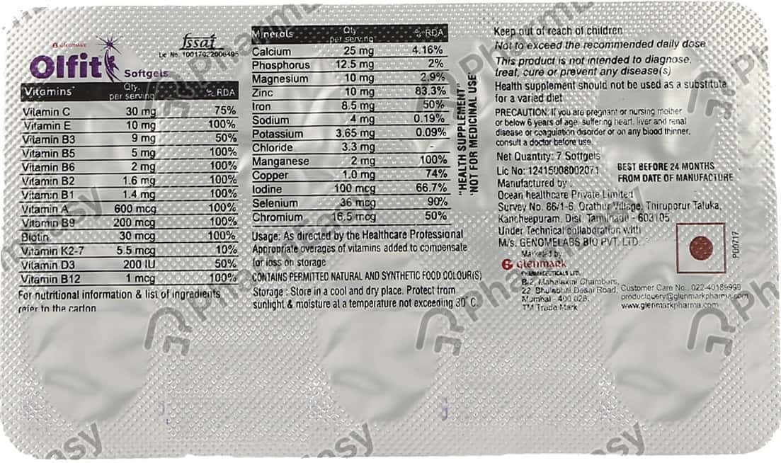 Buy Olfit Strip Of 7 Capsules Online at Flat 15% OFF | PharmEasy