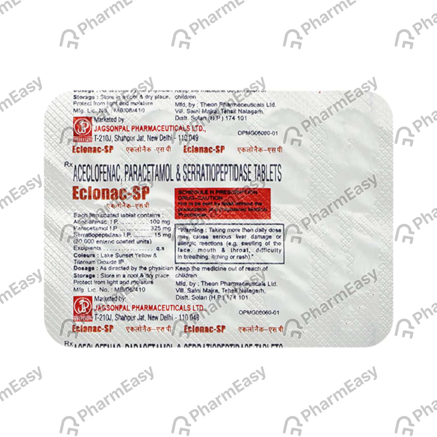 Eclonac Sp Strip Of 10 Tablets: Uses, Side Effects, Price & Dosage ...