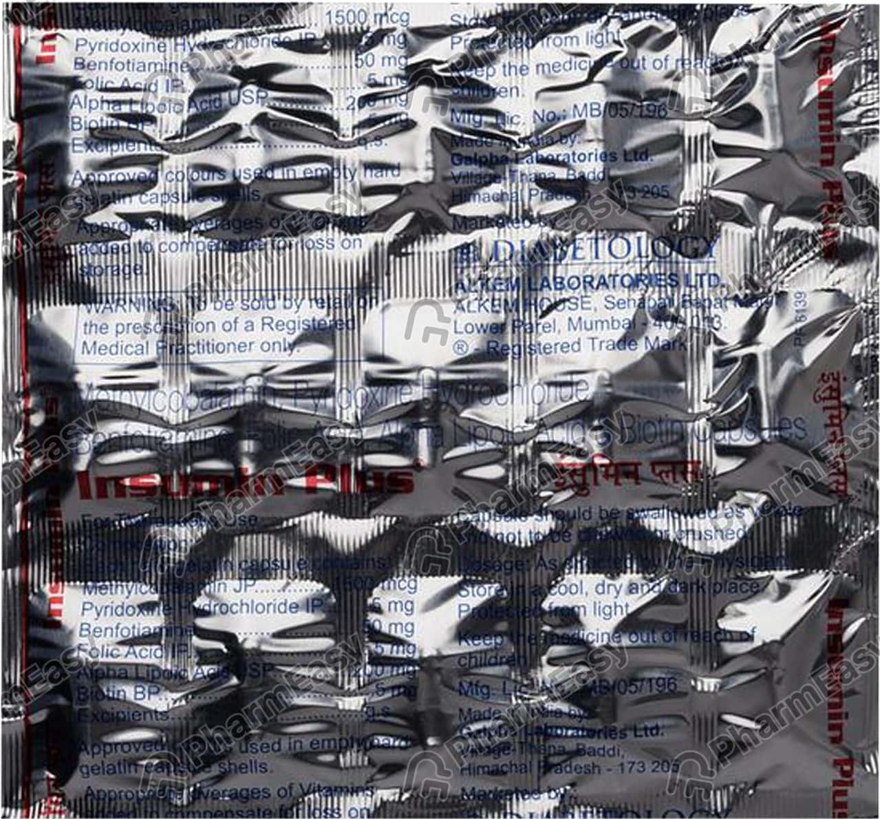 Buy Insumin Plus Strip Of 10 Capsules Online at Flat 15% OFF | PharmEasy