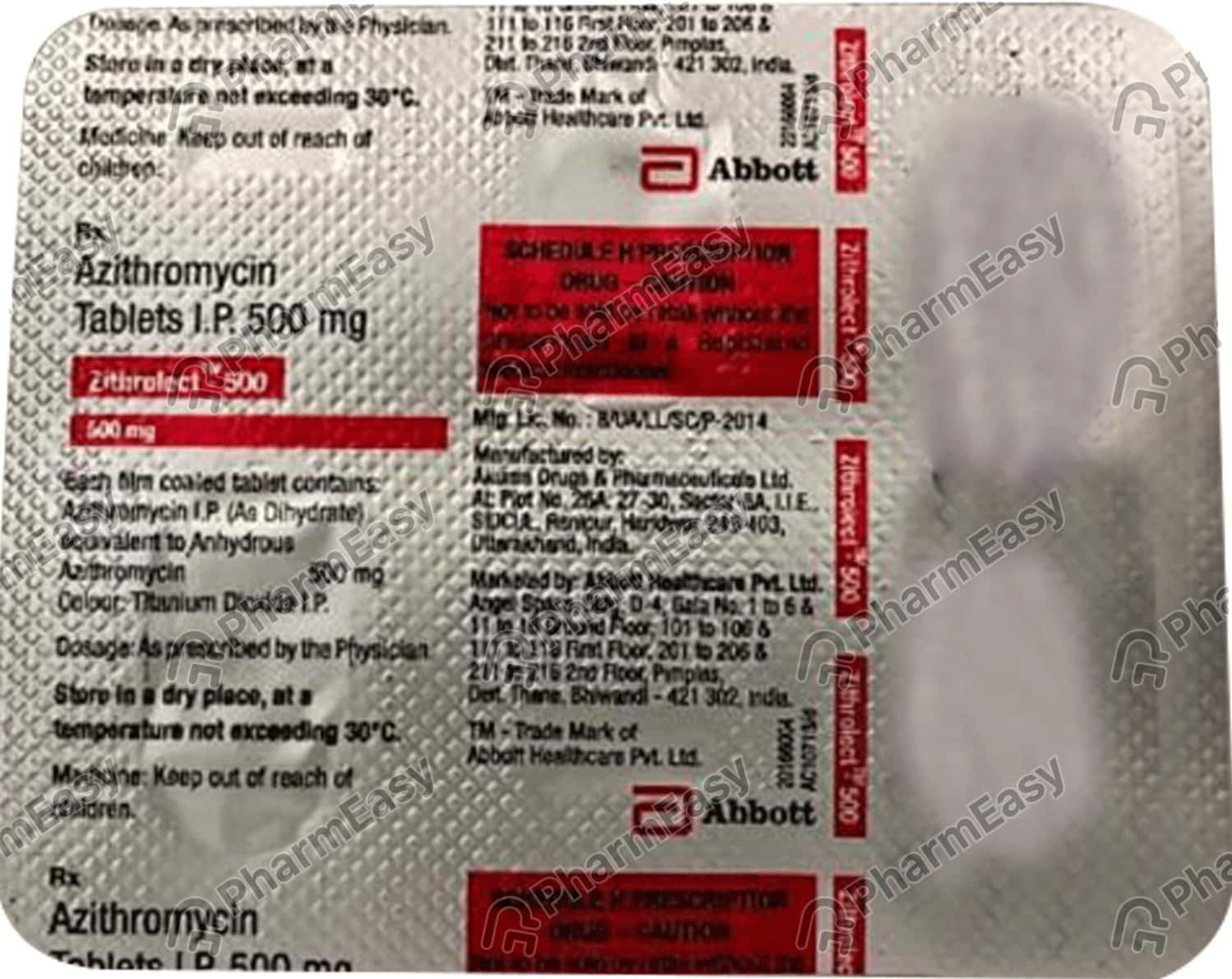 Zithrolect 500 MG Tablet (3): Uses, Side Effects, Price & Dosage ...
