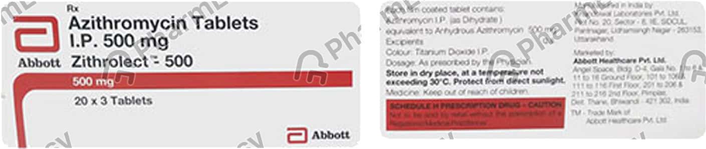 Zithrolect 500 MG Tablet (3): Uses, Side Effects, Price, Dosage ...