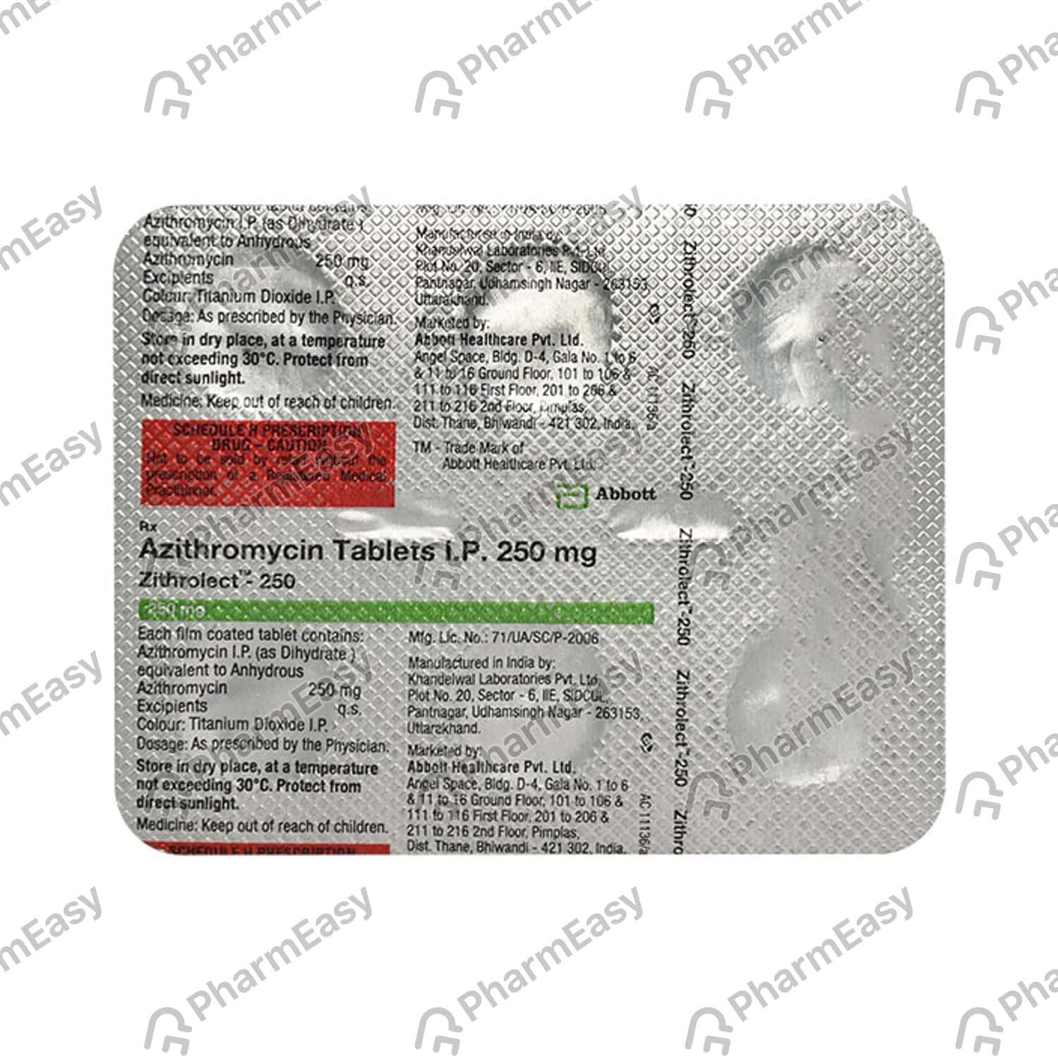 Zithrolect 250 MG Tablet (6): Uses, Side Effects, Price & Dosage ...