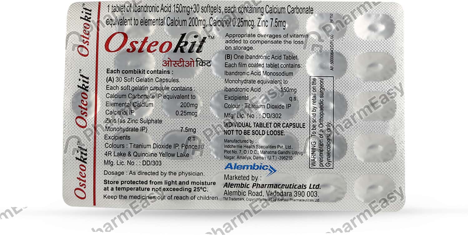 Buy Osteokit Strip Of 30 Capsules & 1 Tablet Combikit Online at Flat 15 ...