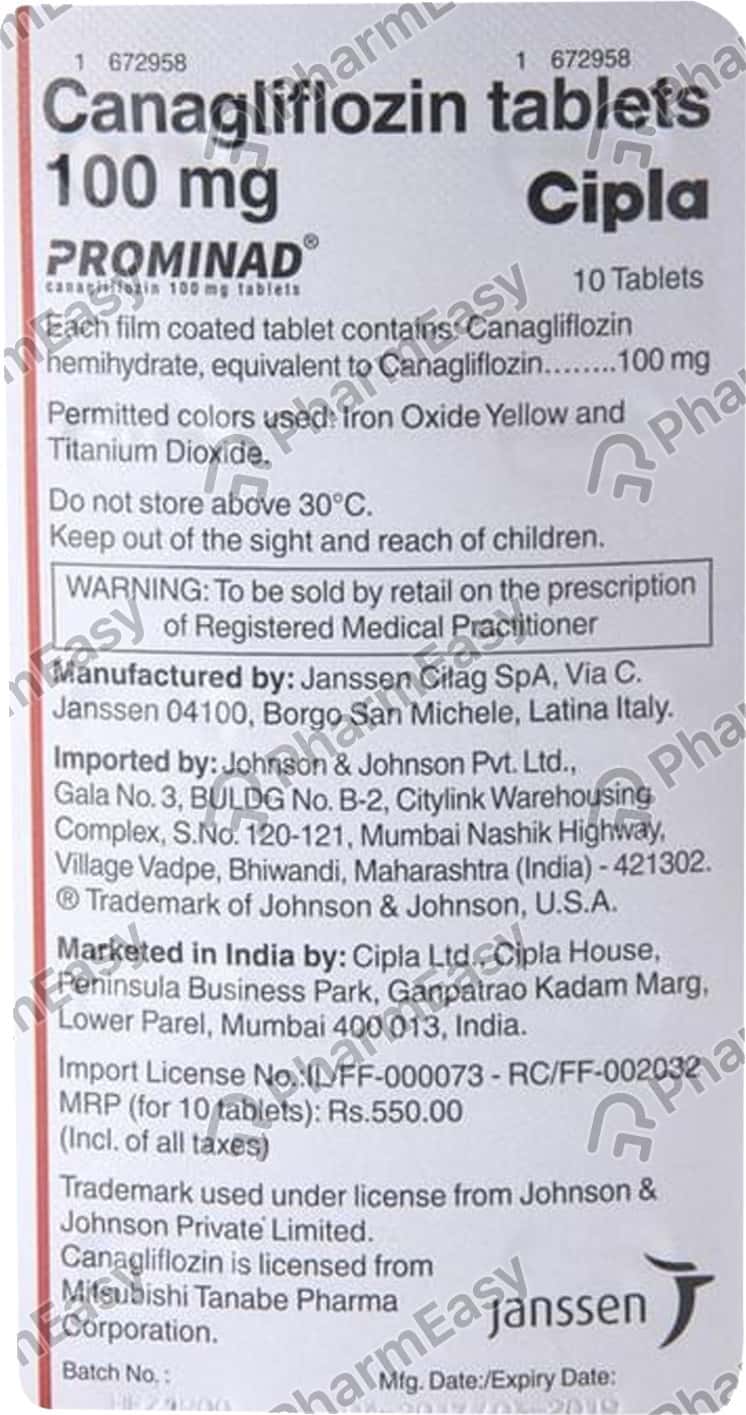 Prominad 100 MG Tablet (10): Uses, Side Effects, Price & Dosage | PharmEasy