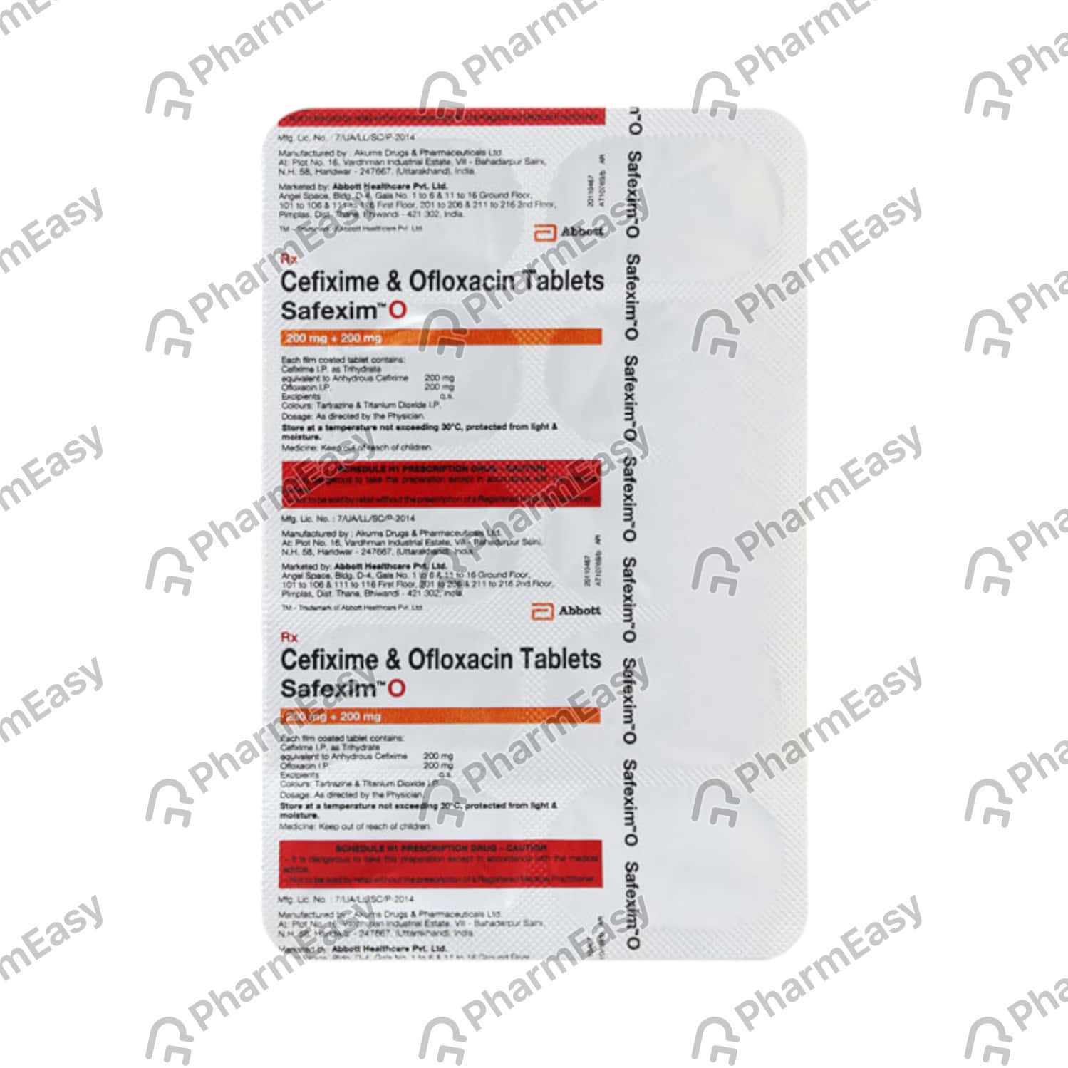 Safexim O 200/200mg Strip Of 10 Tablets: Uses, Side Effects, Price ...