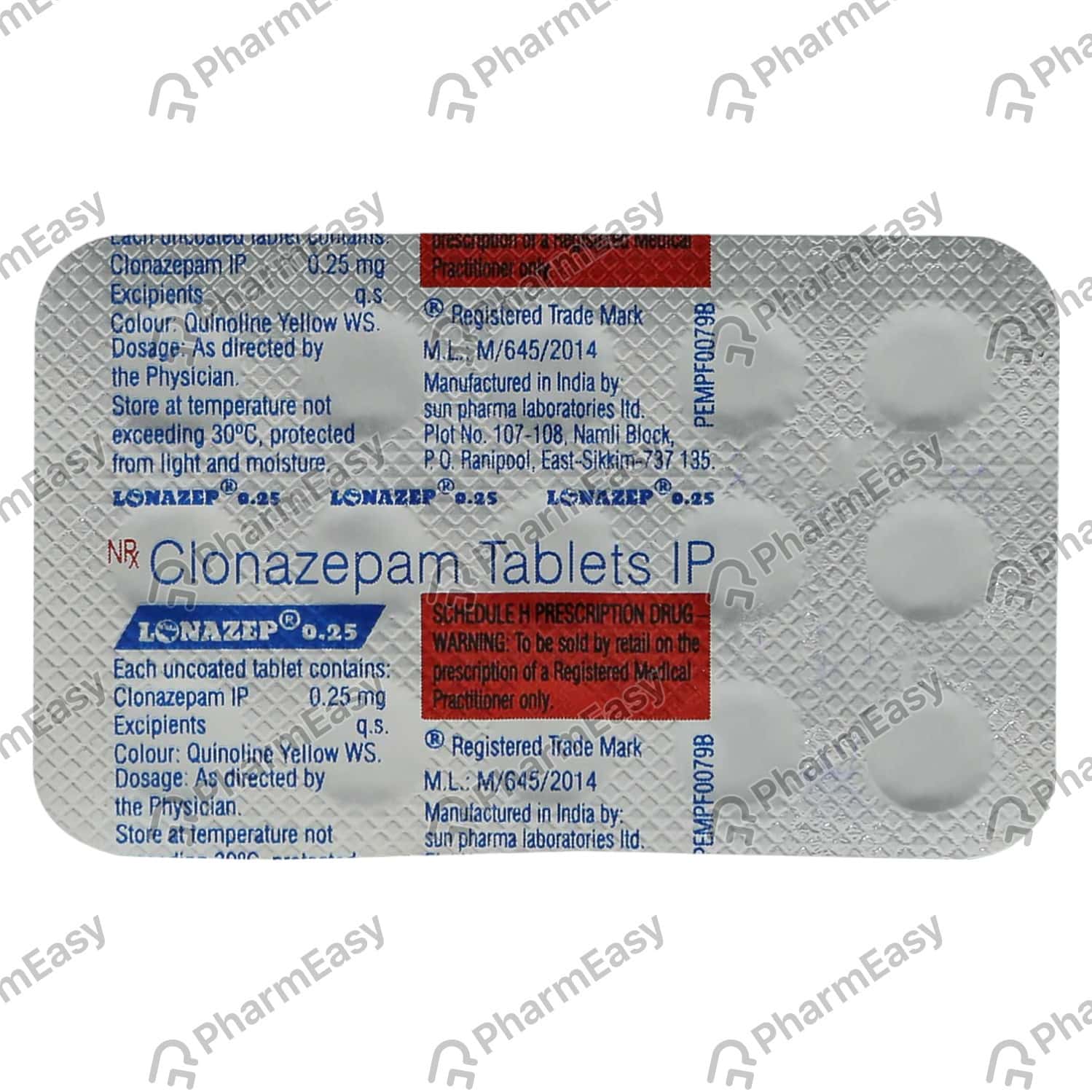 Lonazep 0.25 MG Tablet (15): Uses, Side Effects, Price & Dosage | PharmEasy