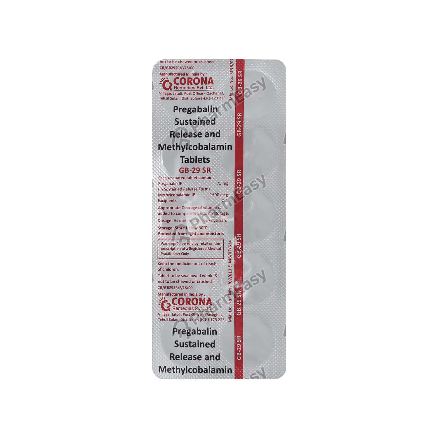 Gb 29 Sr Tab 10 S Uses Side Effects Dosage Composition Price
