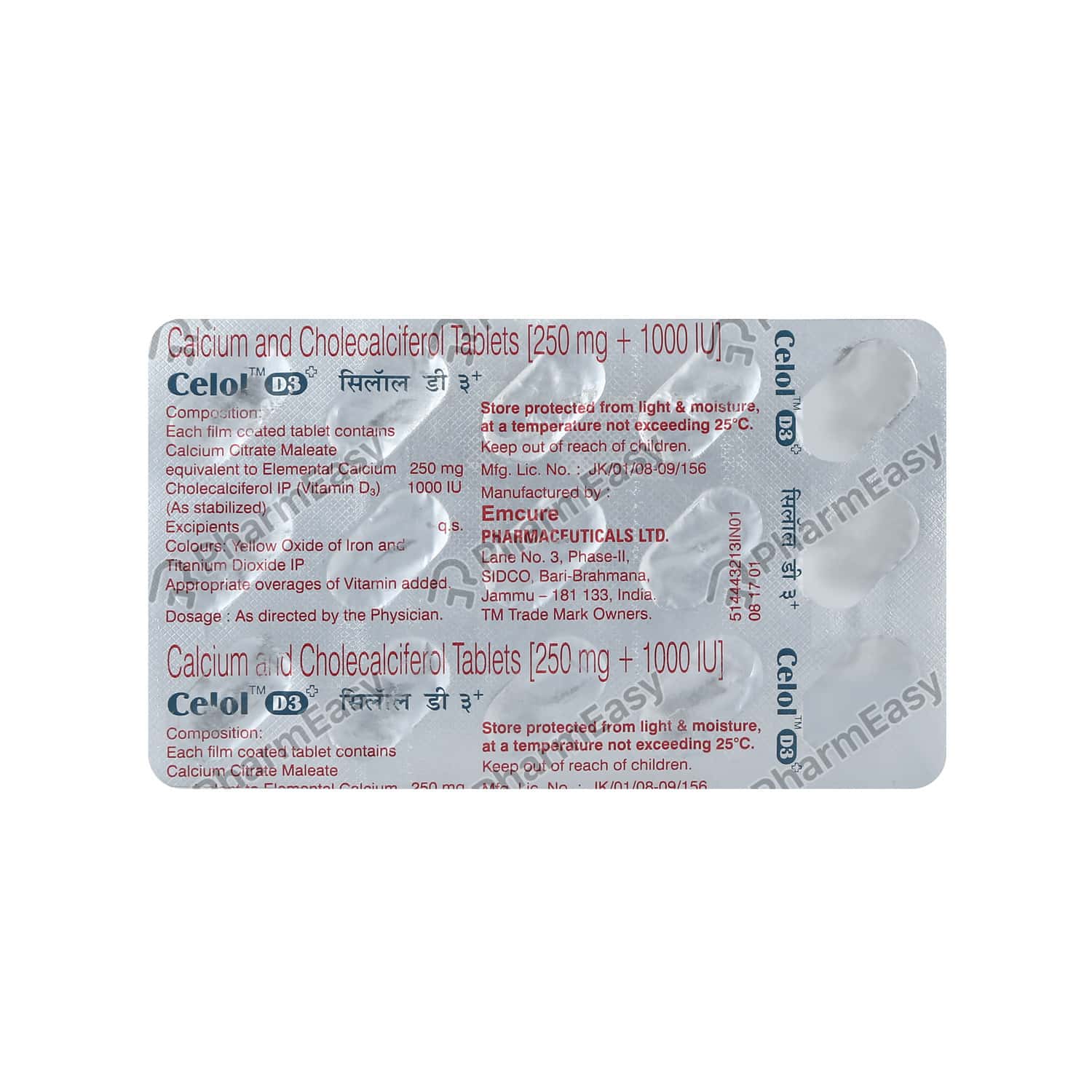 Celol D3 Plus Tab 15'S - Uses, Side Effects, Dosage, Composition ...